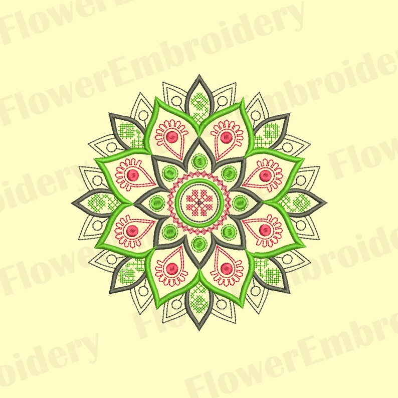 Mandala Machine Embroidery Design Flower Embroidery Design Embroidery ...