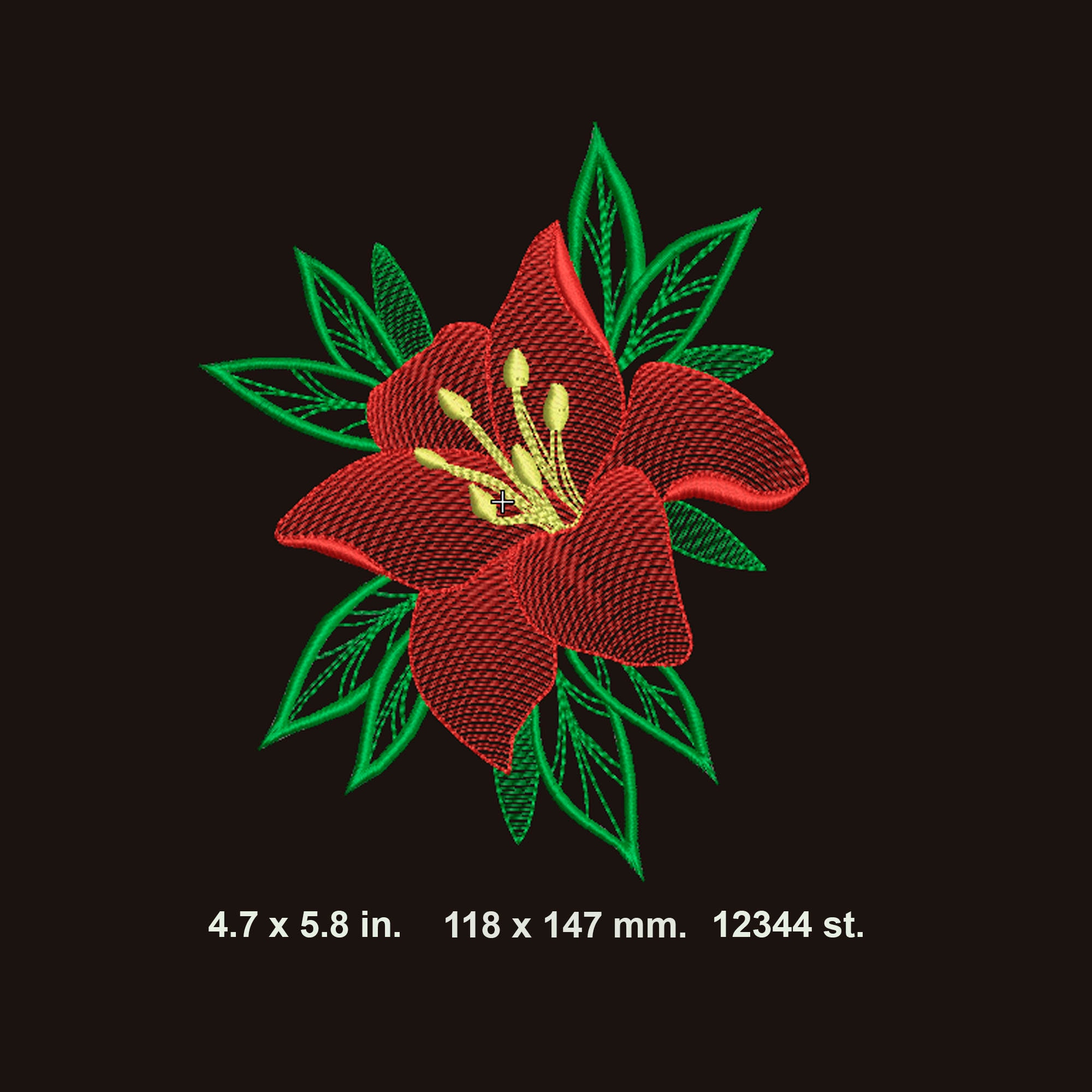 Lilies Embroidery Machine Embroidery Machine Instant Download Plant ...