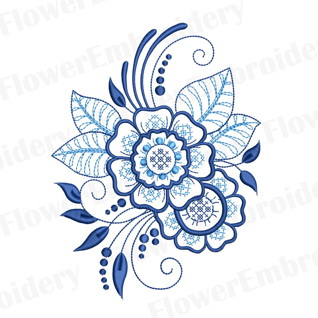 Mandala Flower Machine Embroidery Design Floral Embroidery Design ...
