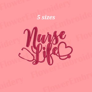 Nurse Machine Embroidery Design Stethoscope Embroidery Stethoscope ...