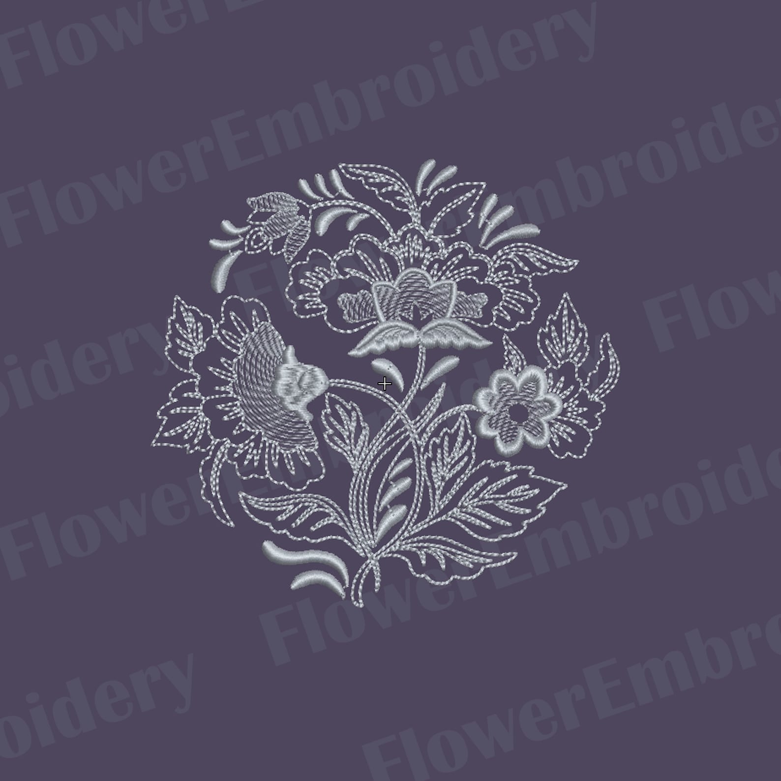 Machine Embroidery Design Flora Folk Art Embroidery Pattern Flower ...