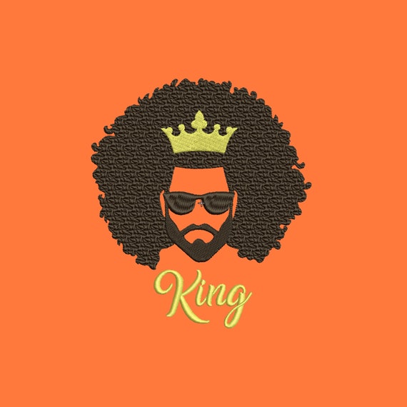 Black King Embroidery Design African American Embroidery - Etsy