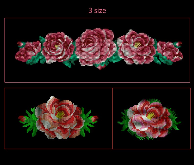 Rose Flower Machine Embroidery Design Мachine Embroidery - Etsy