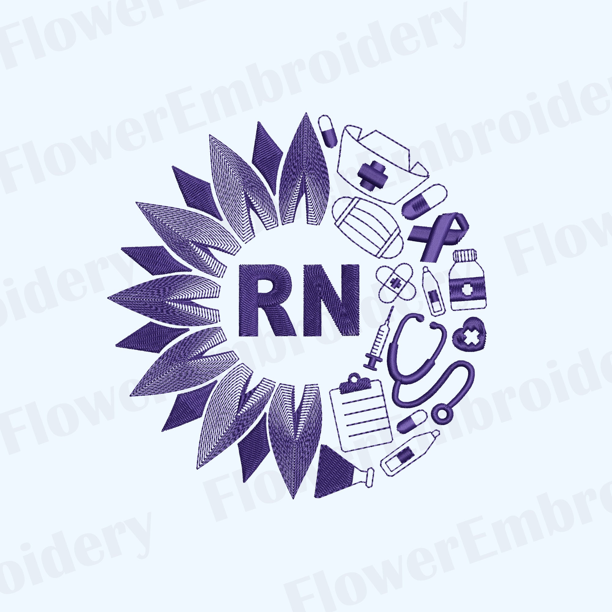 Nurse Machine Embroidery Design Medical Embroidery Stethoscope - Etsy