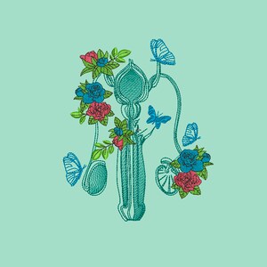 Male Reproductive System Design Male Anatomy Digital Embroidery Designs ...