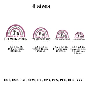 Purple up Military Kids Embroidery Design (digital Download) - Etsy
