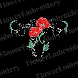 Uterus Machine Embroidery Design Pro Choice Embroidery Uterus in ...