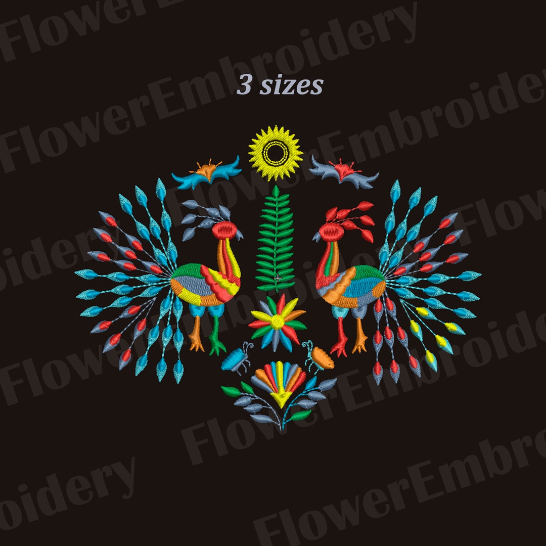 Otomi Bird Embroidery Design: Mexican Folk Art (10 Formats) - Etsy