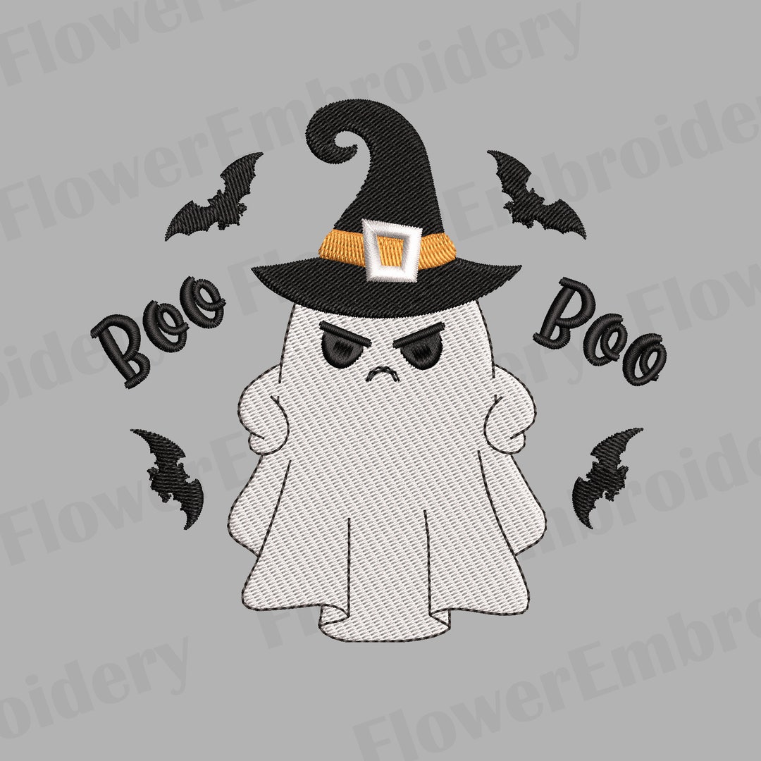 Ghost Embroidery Design Spooky Halloween Embroidery Spooky Season ...