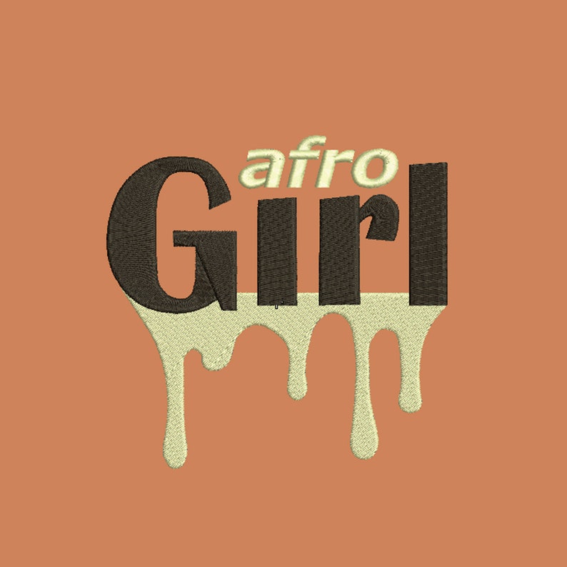 Afro Girl Embroidery Design: Melanin Queen (10 Formats) - Etsy
