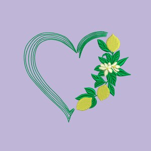 Lemon Machine Embroidery Design Love Summer Design Summer - Etsy