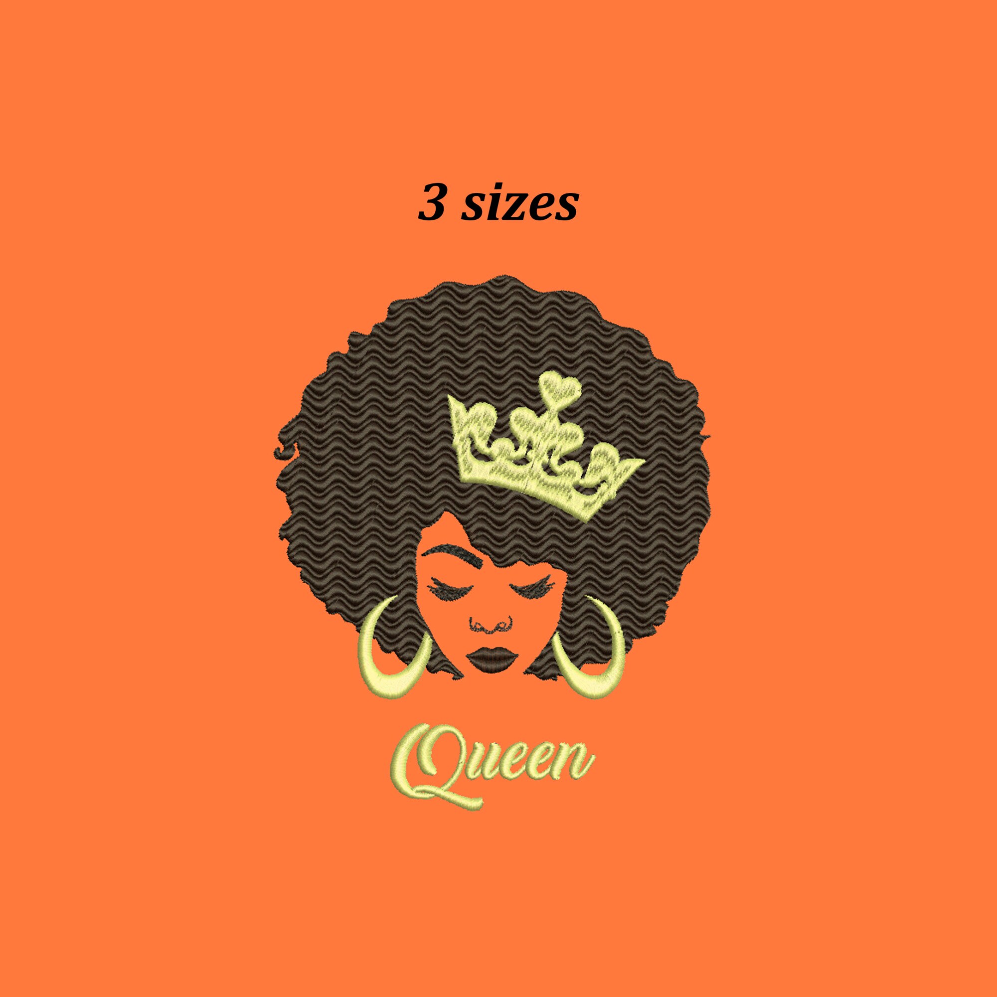 Black Queen Embroidery Design African American Embroidery - Etsy