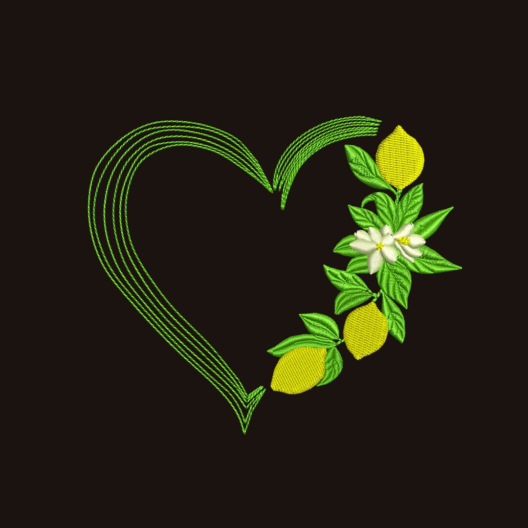 Lemon Machine Embroidery Design Love Summer Design Summer - Etsy