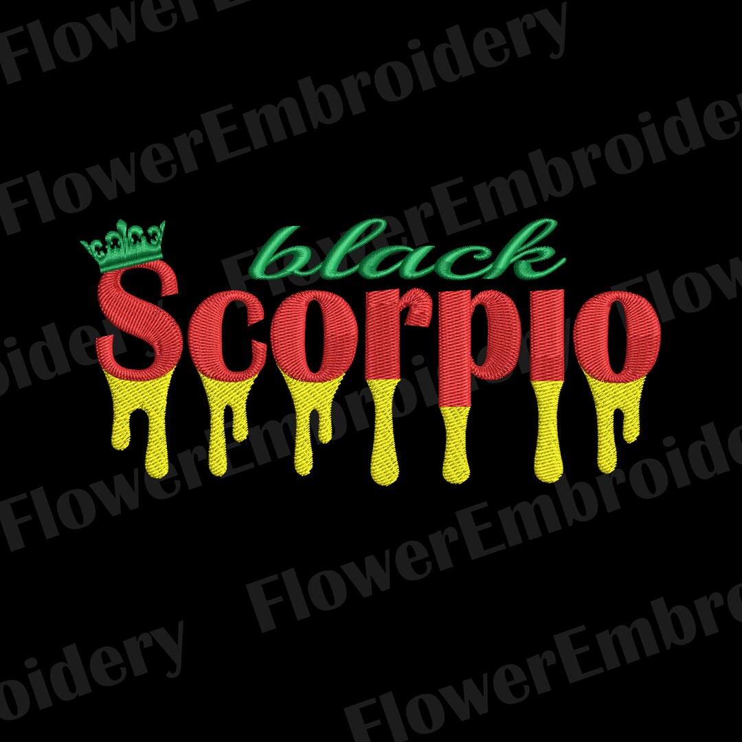 Scorpio Zodiac Embroidery Design: African American Sign (digital ...