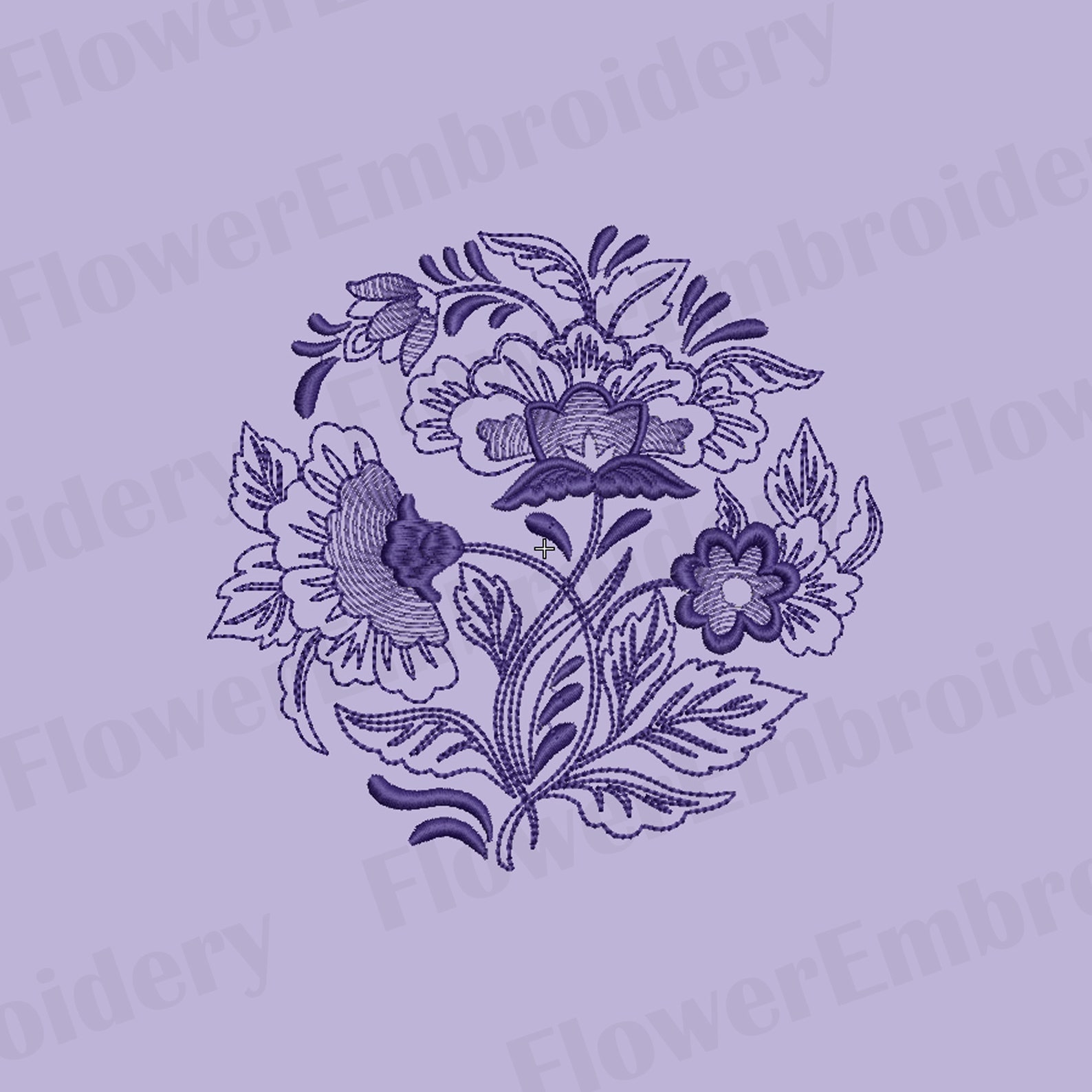 Machine Embroidery Design Flora Folk Art Embroidery Pattern Flower ...