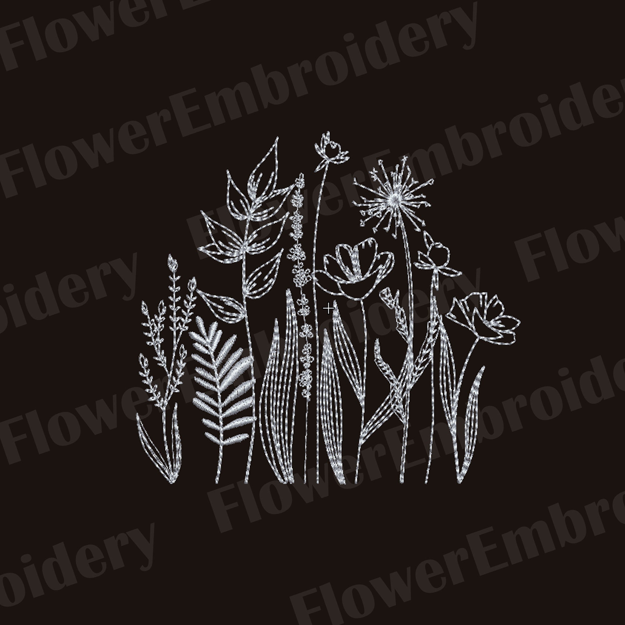 Wildflower Machine Embroidery Machine Embroidery Design Grass ...