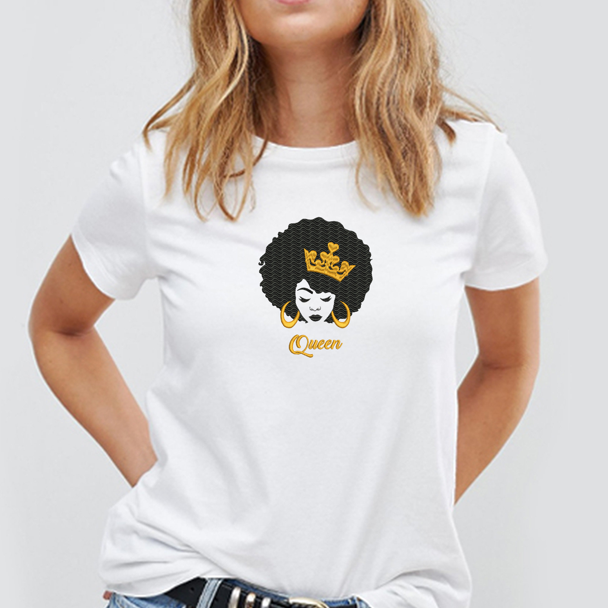 Black Queen Embroidery Design African American Embroidery - Etsy