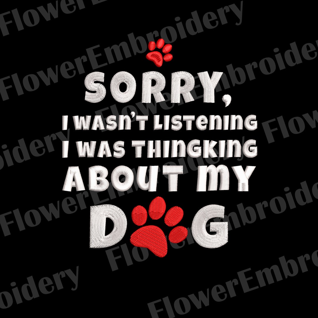 Dog Lover Machine Embroidery Design: Funny Animal Quote (PES, DST, EXP ...