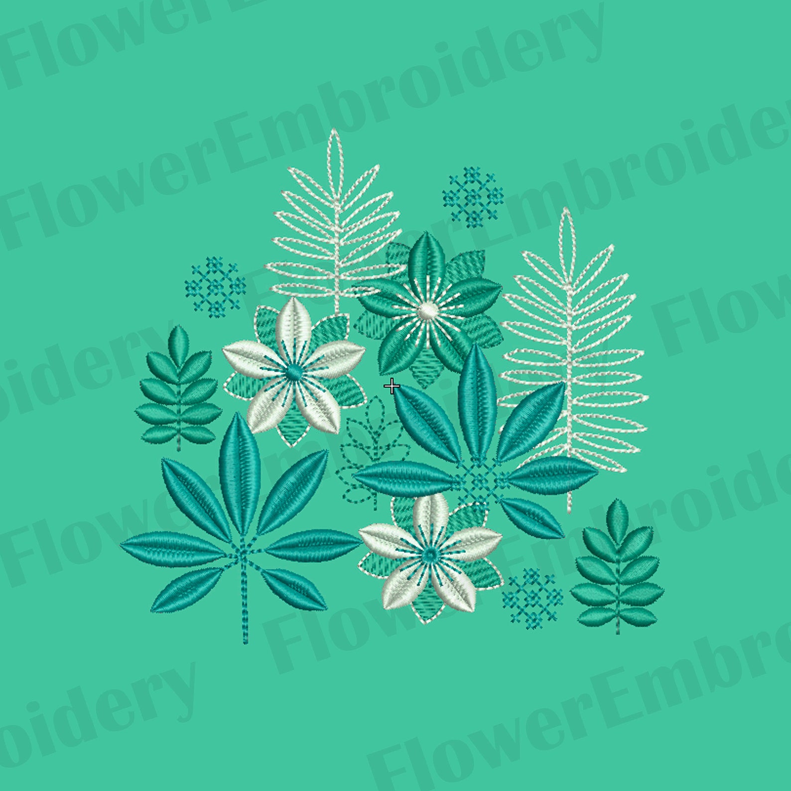 Folk Art Machine Embroidery Machine Embroidery Design Grass - Etsy