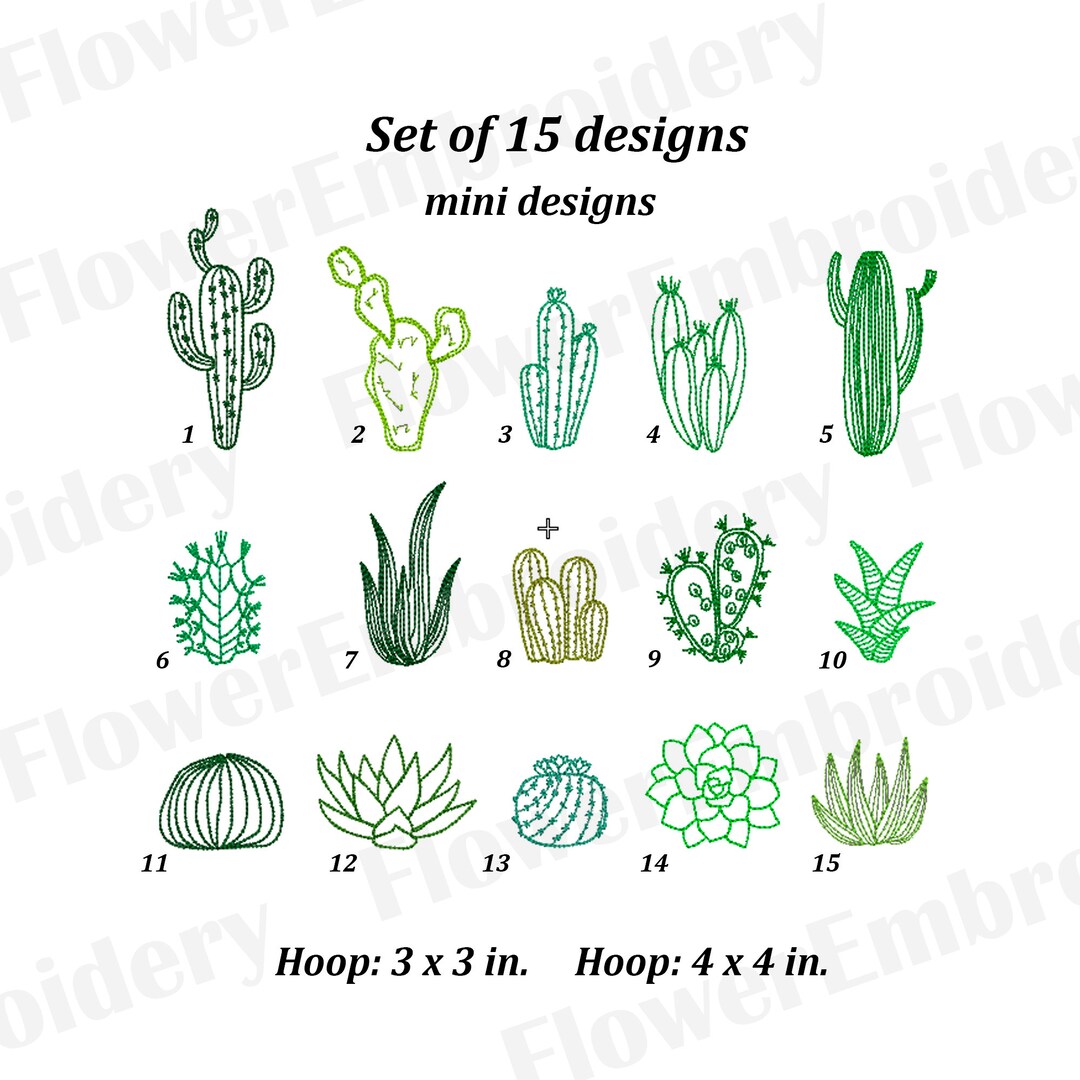 Cactus Embroidery Design Machine Embroidery Designs Cactus Machine ...