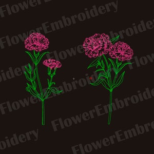 Machine Embroidery Carnation Carnation Machine Embroidery Design ...