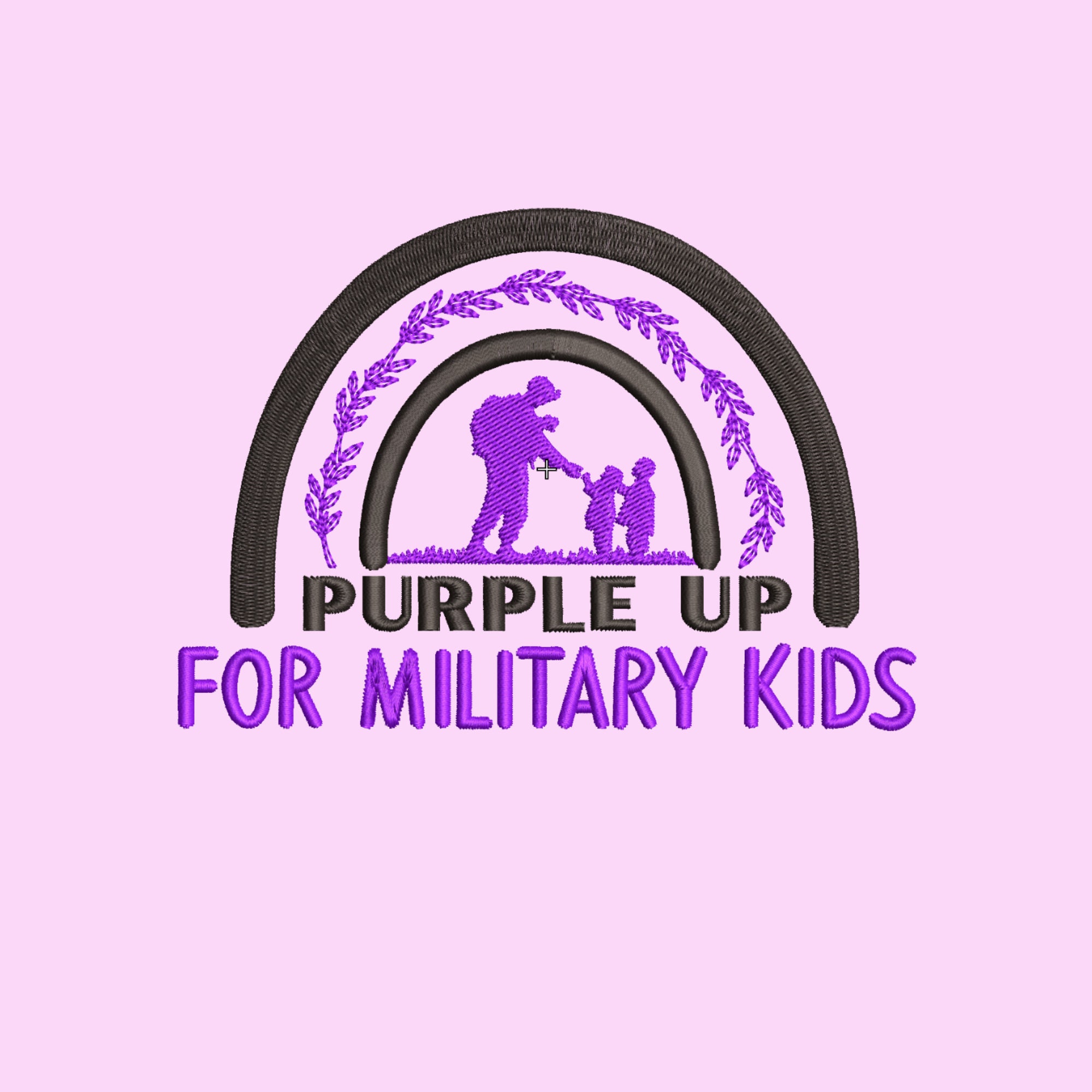 Purple up Military Kids Embroidery Design (digital Download) - Etsy