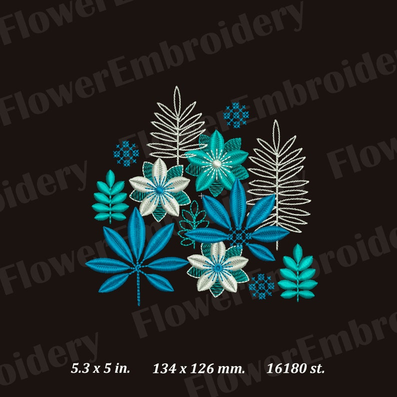 Folk Art Machine Embroidery Machine Embroidery Design Grass - Etsy