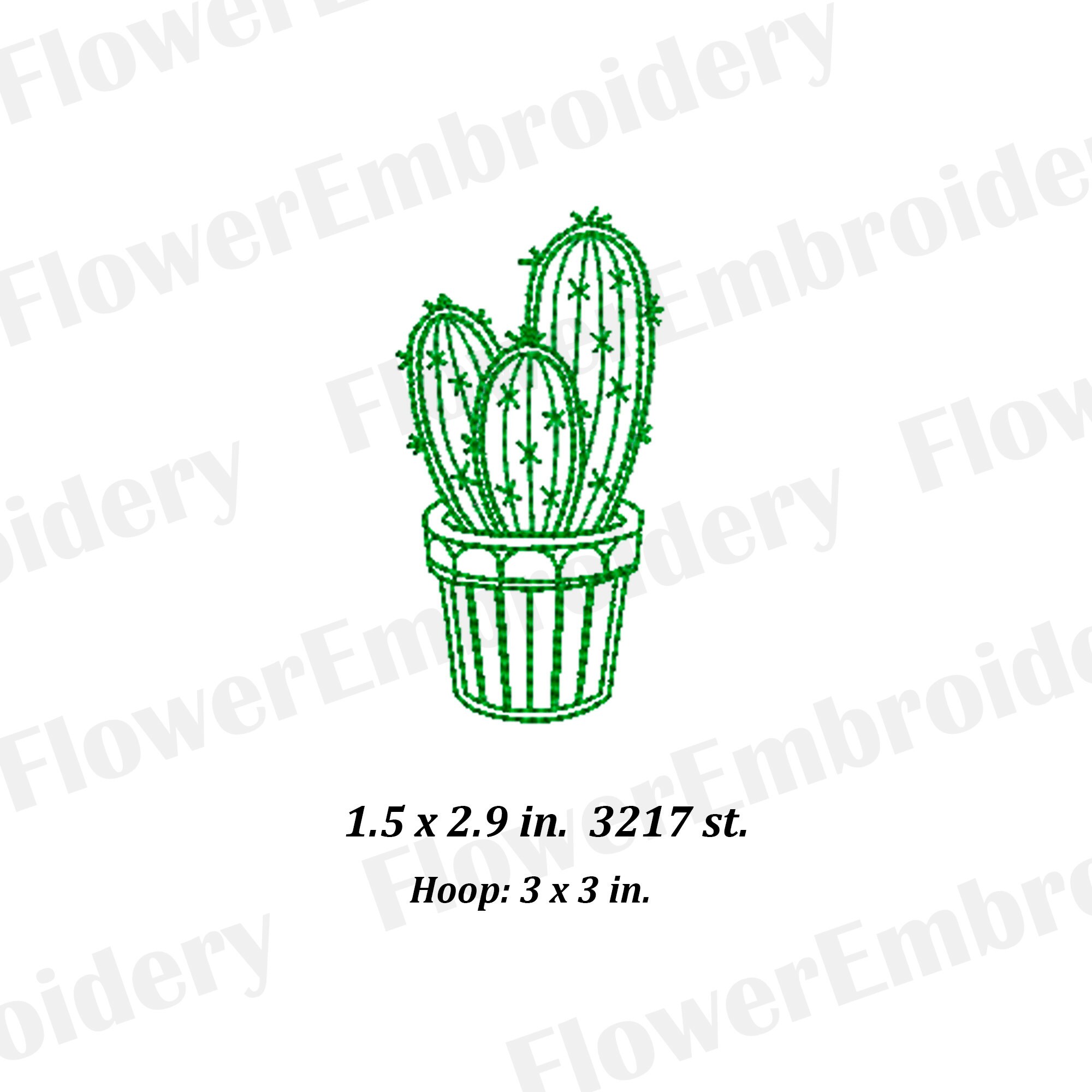 Cactus Embroidery Design Plant Embroidery Design Embroidery - Etsy