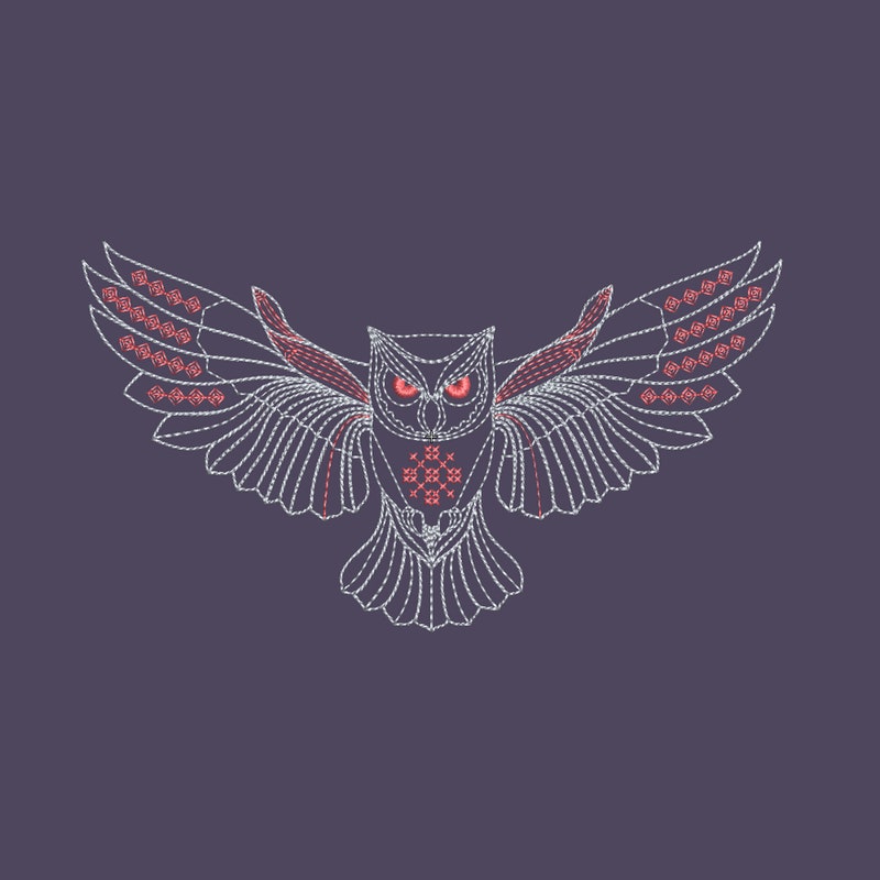 Owl Embroidery - Etsy