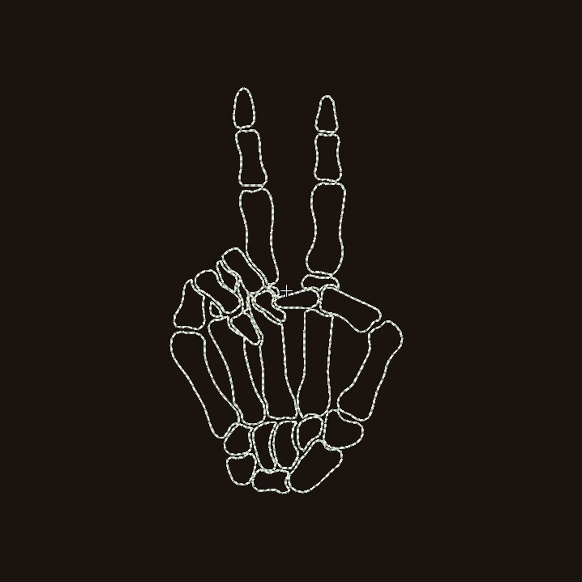 Skeleton peace hand Skeleton peace signSkeleton hand | Etsy