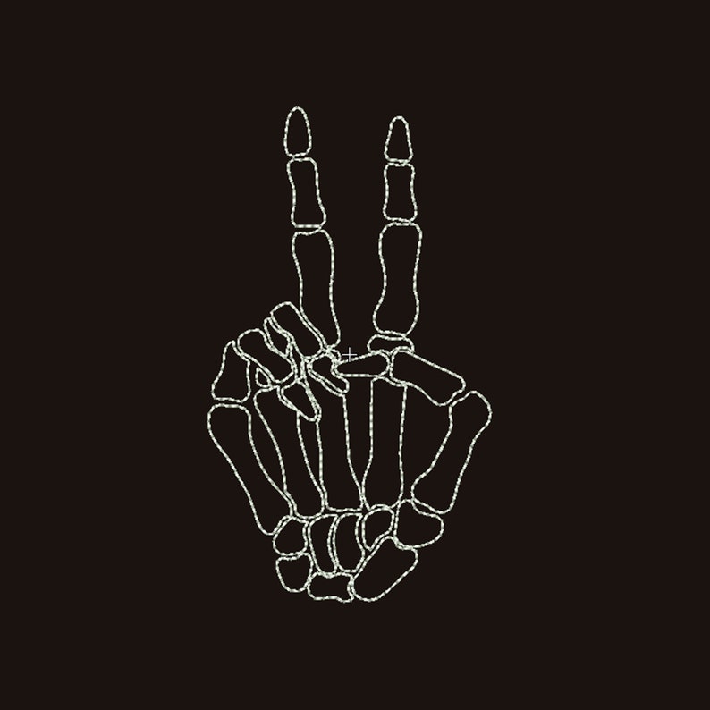 Skeleton Peace Hand Skeleton Peace Signskeleton Hand - Etsy