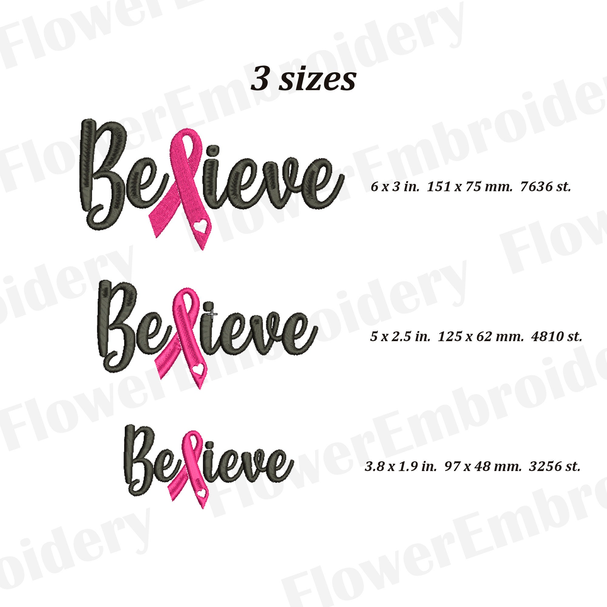Awareness Ribbon Embroidery Design Embroidery Designs Pes - Etsy