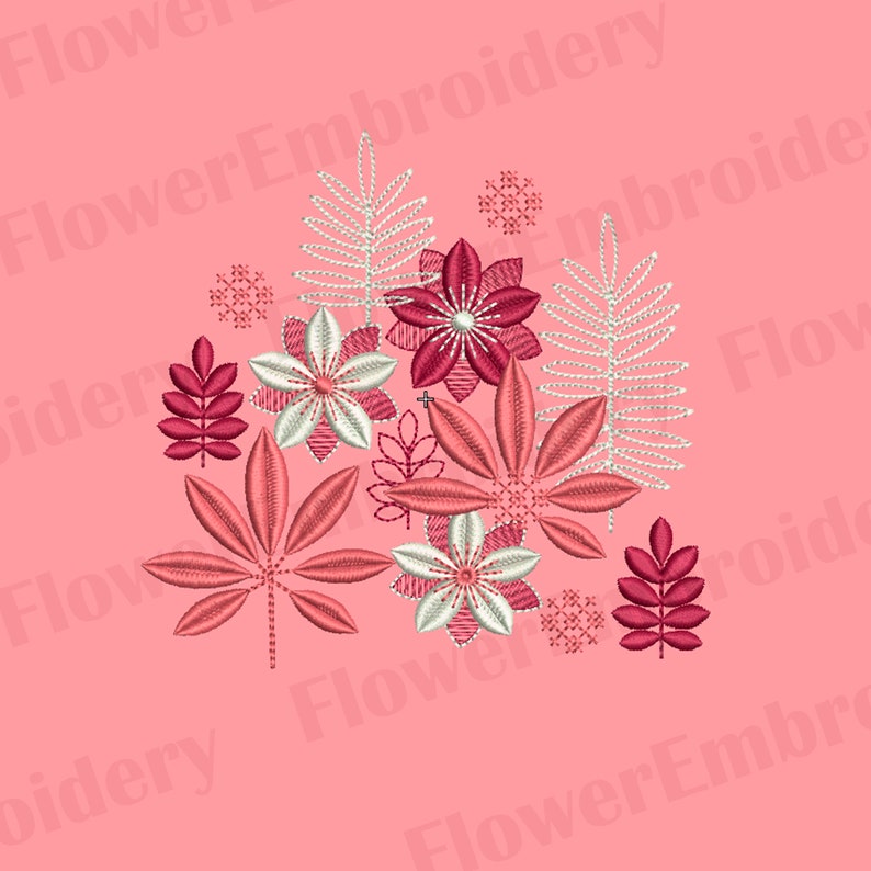 Folk Art Machine Embroidery Machine Embroidery Design Grass - Etsy