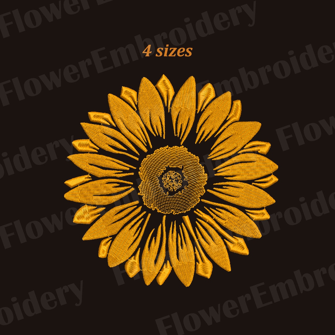 Sunflower Embroidery Design Flower Machine Embroidery Designs Design ...