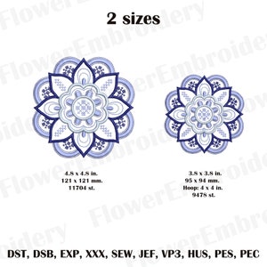 Floral Mandala Embroidery Design Mandala Machine Embroidery Design ...
