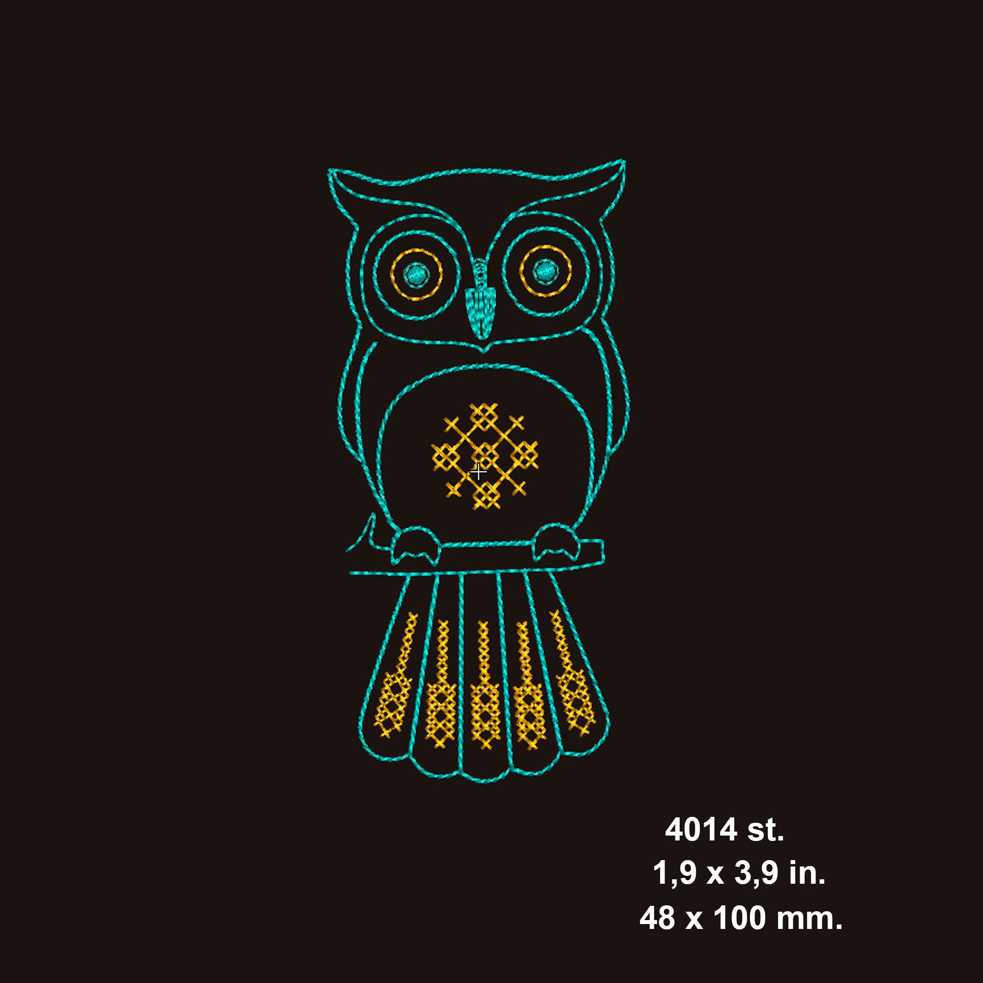 Owl Machine Embroidery Design INSTANT DOWNLOAD Owl Design | Etsy