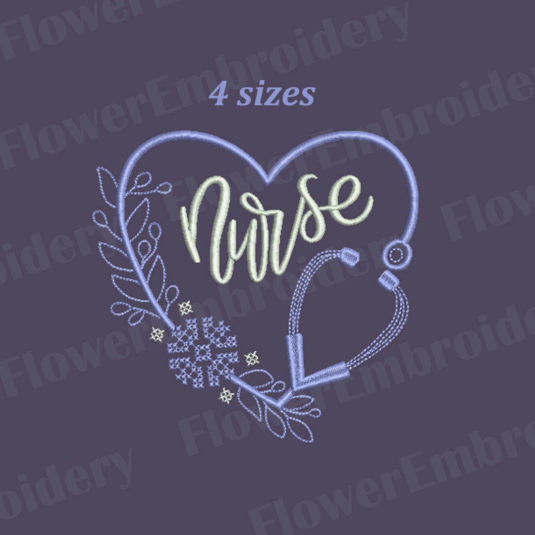 Medical Embroidery. Stethoscope Mini Embroidery. Machine Embroidery ...