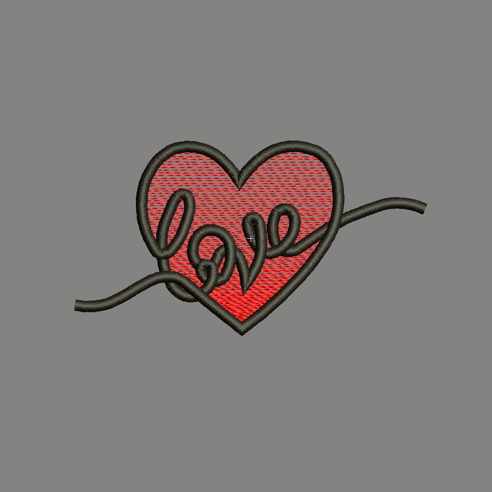 Love Heart Embroidery Design: Valentine's Day Machine File (digital ...