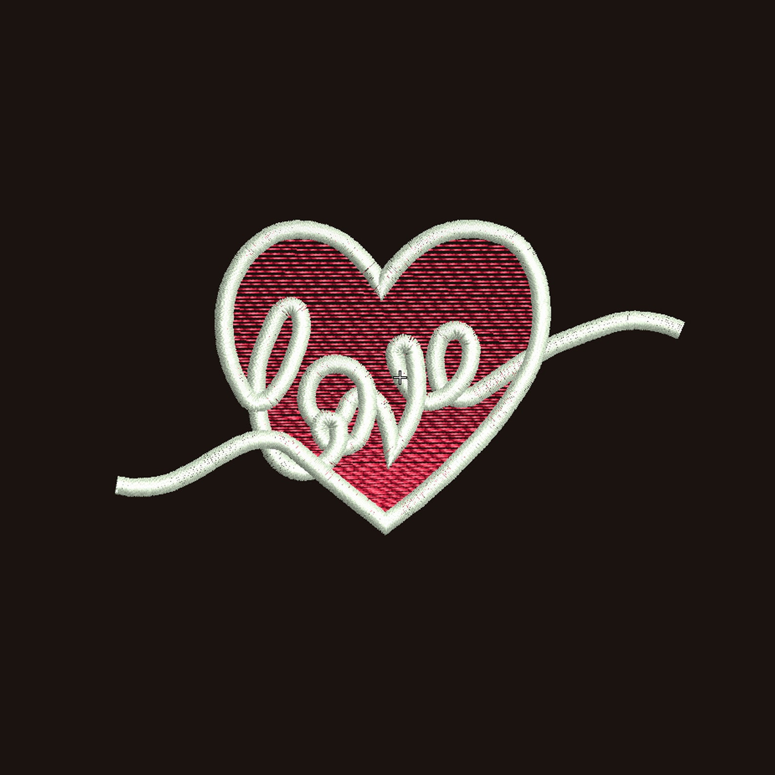 Love Heart Embroidery Design: Valentine's Day Machine File (digital ...