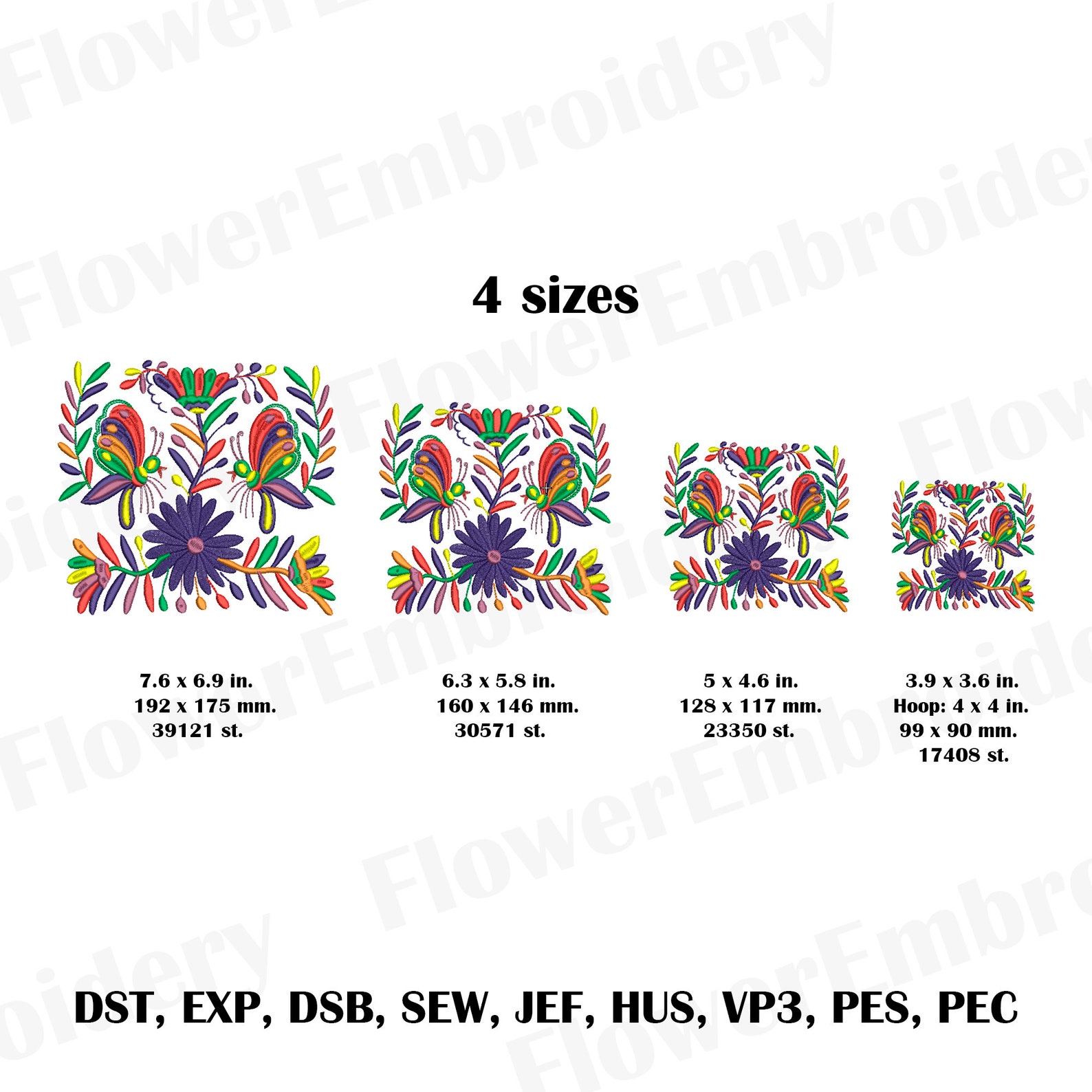 Otomi Embroidery Design Mexican Embroidery Designs Embroidery - Etsy