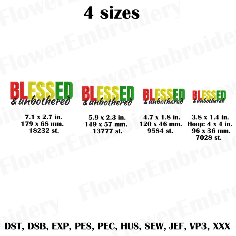 Blessed and Unbothered Embroidery Design: Juneteenth, African American ...