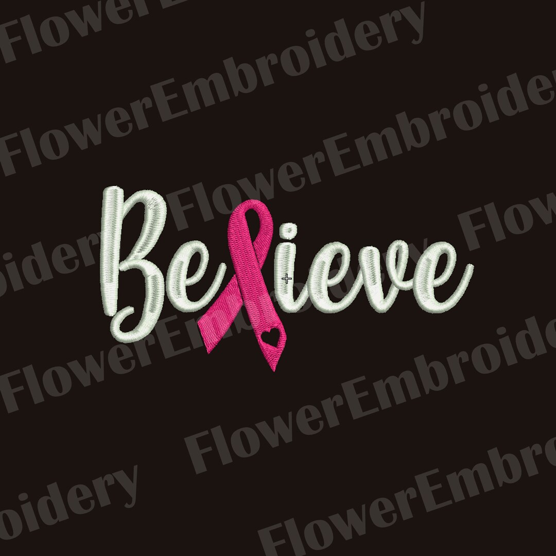 Awareness Ribbon Embroidery Design Embroidery Designs Pes Believe ...
