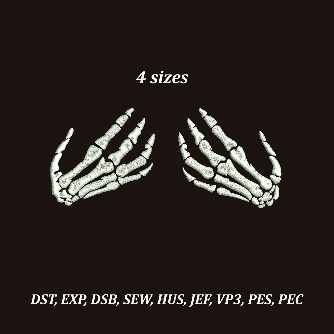 Skeleton Hand Embroidery Design Skeleton Bra Embroidery Design - Etsy