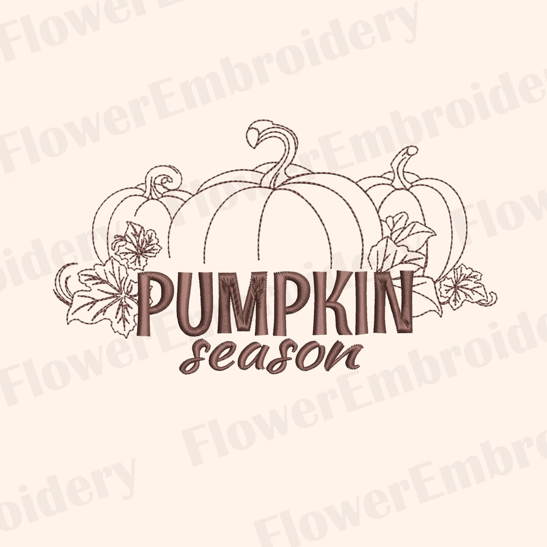 Pumpkin Season Machine Embroidery Design Pumpkin Pes File Welcome Fall ...