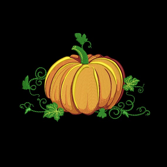 Hello Pumpkin Machine Embroidery Design Pumpkin Pes File - Etsy