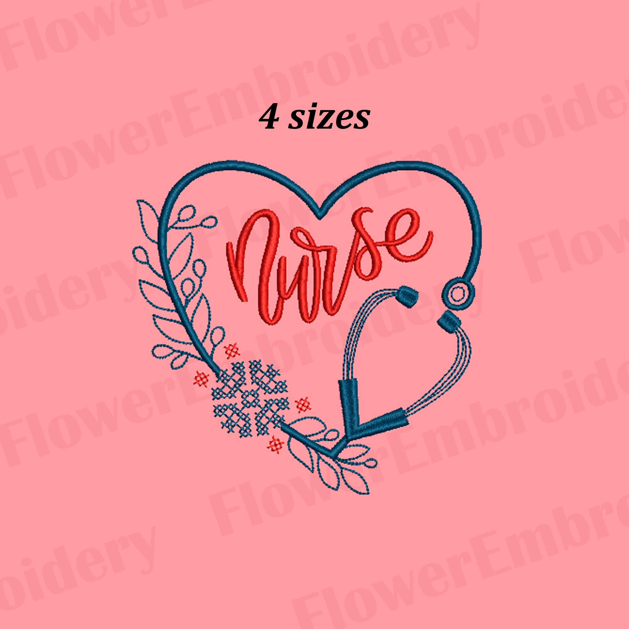 Medical Embroidery. Stethoscope Mini Embroidery. Machine Embroidery ...