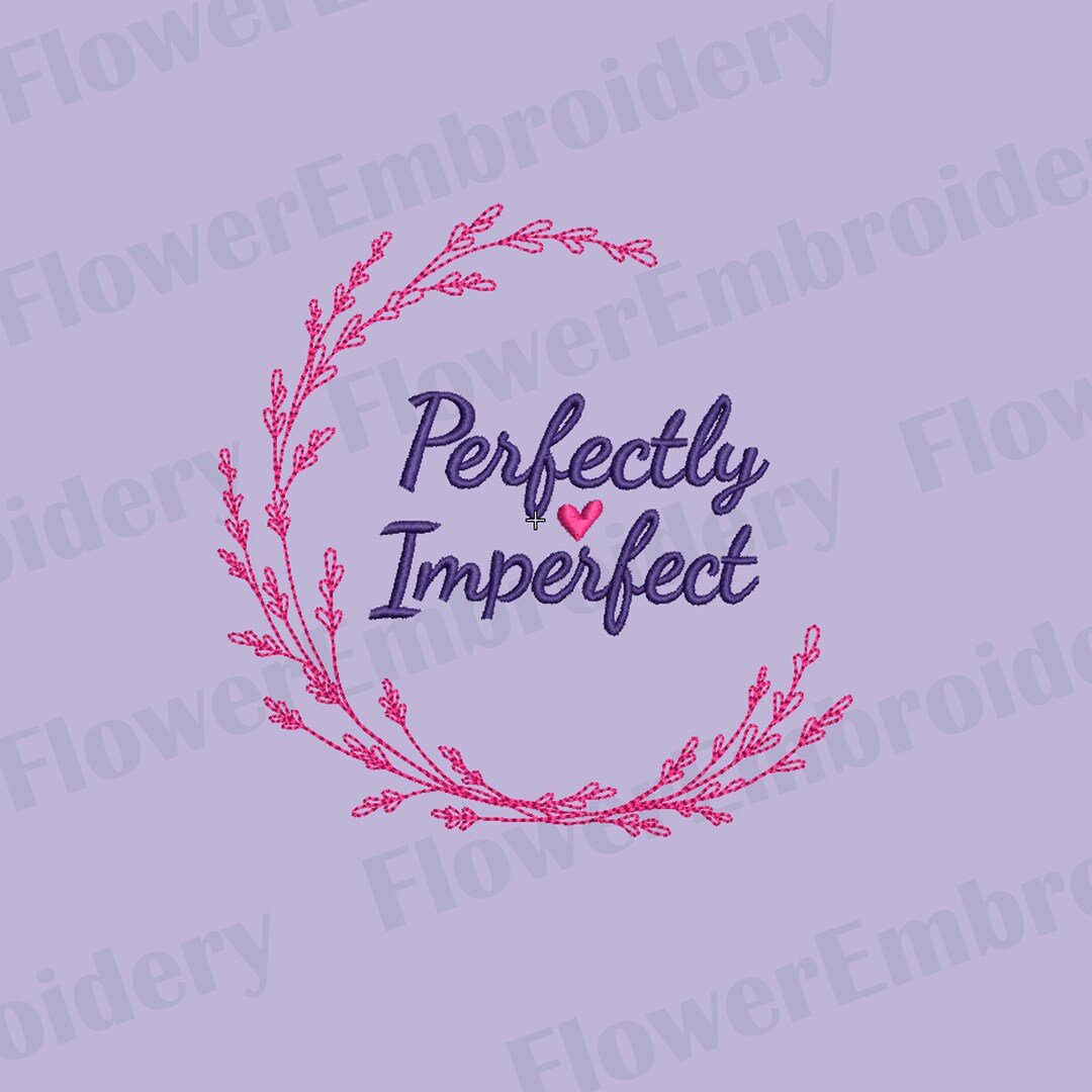 Perfectly Imperfect Flower Embroidery Design (10 Formats) - Etsy