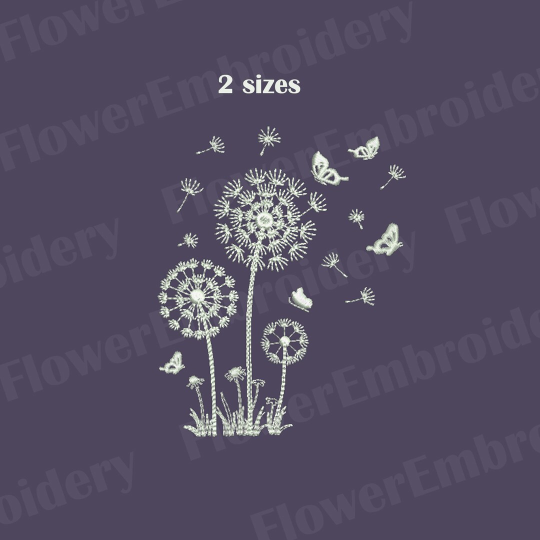 Dandelion Machine Embroidery Design Wildflowers Embroidery Set Machine ...