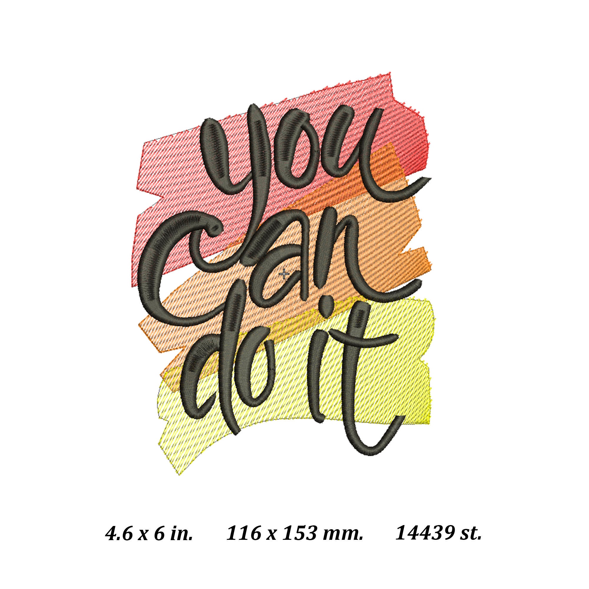 You Can Do It Design Embroidery Designs for Machine Embroidery | Etsy