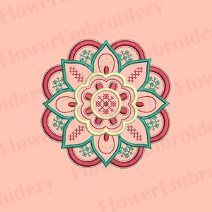 Floral Mandala Embroidery Design Mandala Machine Embroidery Design ...
